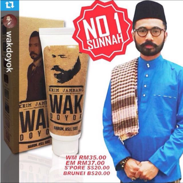 Authentic Wak Doyok Facial Hair Cream, Beauty & Personal Care, Face ...