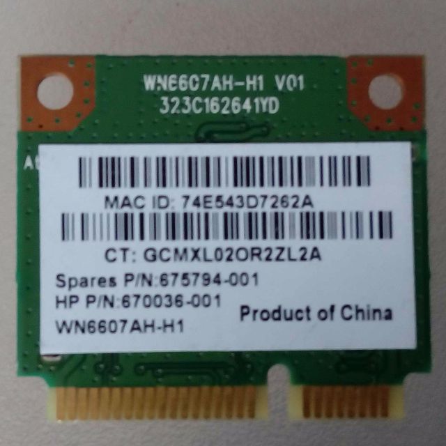 WiFi card for laptop (HP Qualcomm Atheros Ar5b125), Computers & Tech ...