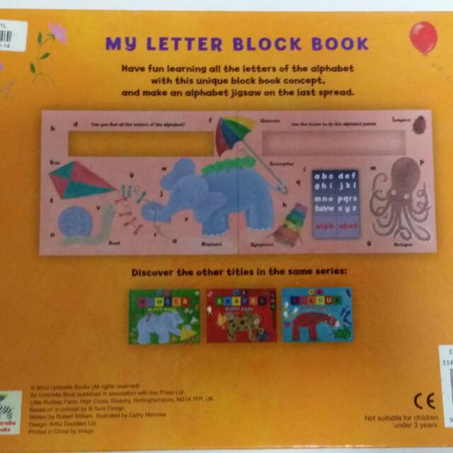 The Letter Block Book, Hobbies & Toys, Books & Magazines, Children's ...