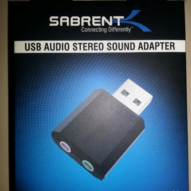 Sabrent USB Audio Stereo Sound Adapter, Everything Else on Carousell