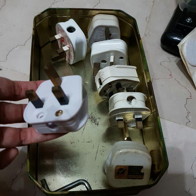 3 Pin Plug Heads Adapter, Computers & Tech, Parts & Accessories, Cables ...