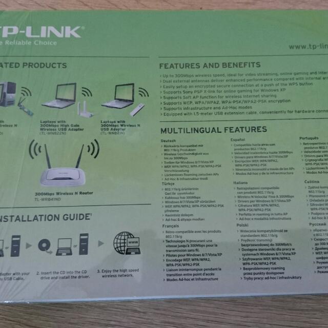 High Gain Wireless USB Adapter Computers Tech Parts Accessories Cables Adaptors On