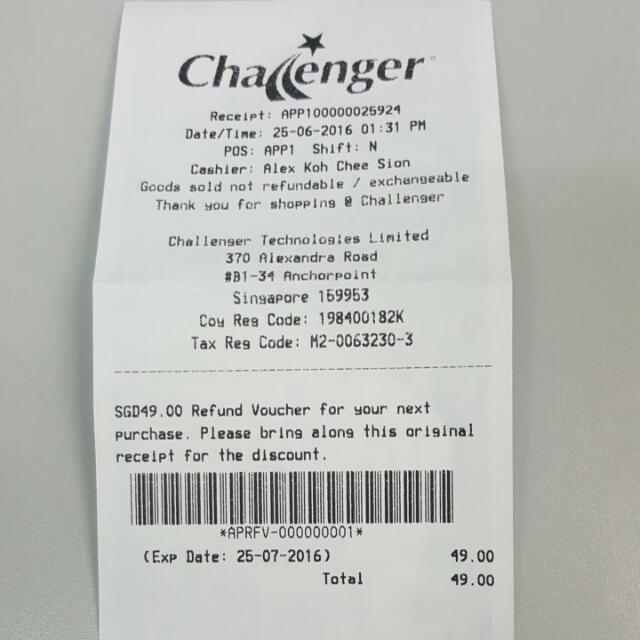 Challenger Voucher, Tickets & Vouchers, Vouchers on Carousell