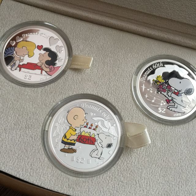 Peanuts 60th Anniversary "3-in-1" 1Oz 999 fine Silver Proof Coin ...