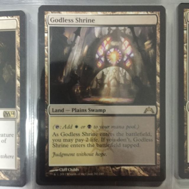 MTG Playset Of Mutavault & Godless Shrine, Hobbies & Toys, Toys & Games ...
