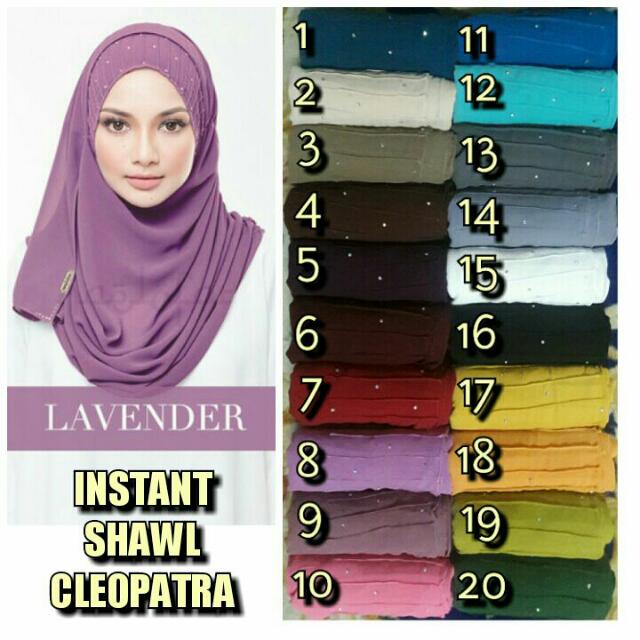 Instant Shawl Cleopatra, Women's Fashion, Muslimah Fashion, Hijabs on ...