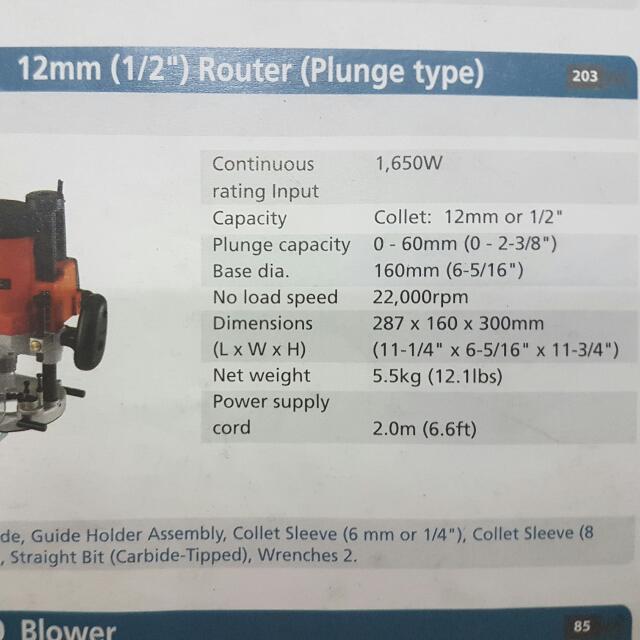 Makita Maktec MT360 Plunge Router, Furniture & Home Living, Furniture ...