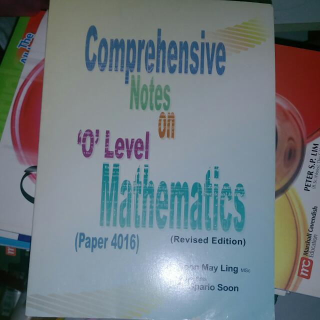 'O' Levels Mathematics Notes, Hobbies & Toys, Books & Magazines ...