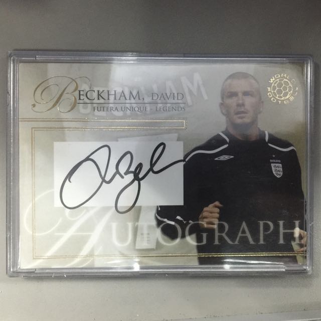 Futera Unique Legends David Beckham Autograph Card, Hobbies & Toys ...