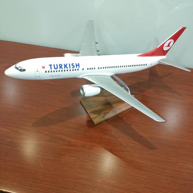 Turkish Airline Plane Model - Boeing 737-800, Furniture & Home Living ...