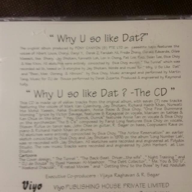 CD - WHY U SO LIKE DAT?, Hobbies & Toys, Memorabilia & Collectibles ...