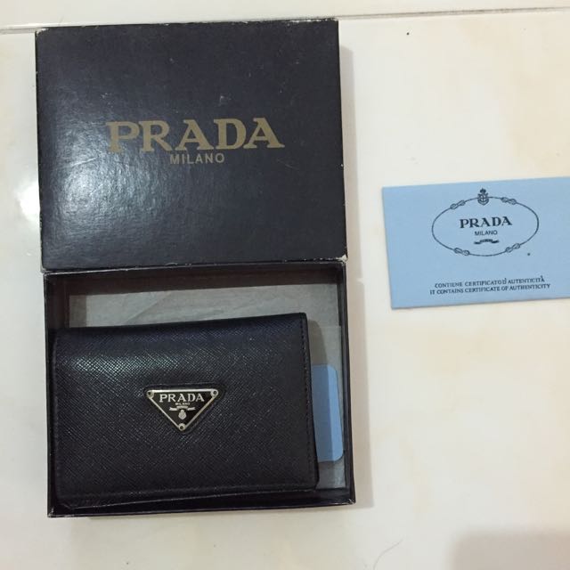 Prada Name card Holder, Luxury, Bags & Wallets on Carousell
