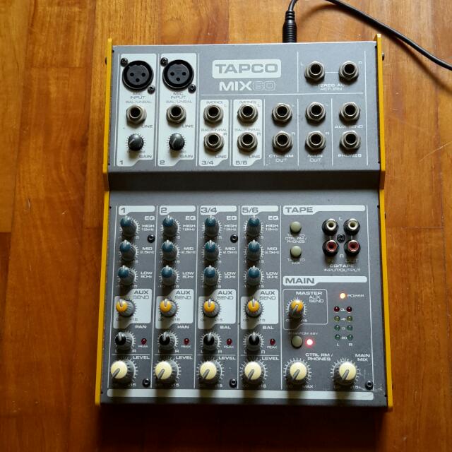 Tapco MIX60 Ultra-Compact 6-Channel Audio Mixer, Audio, Soundbars ...