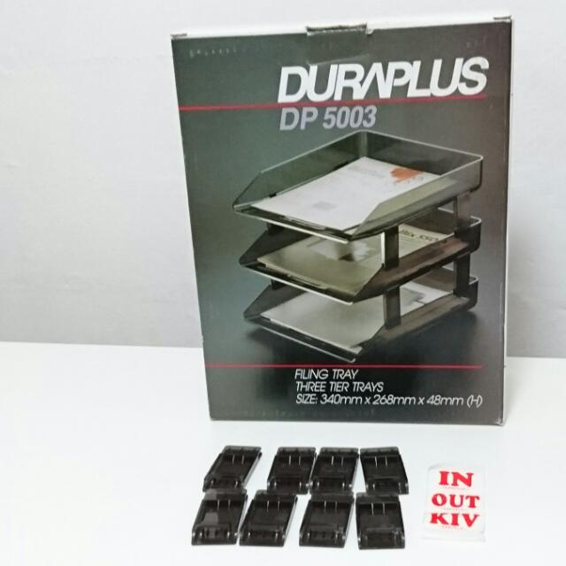 In Out Trays, DURAPLUS 3 Tier Filing Trays DP5003, Furniture & Home ...