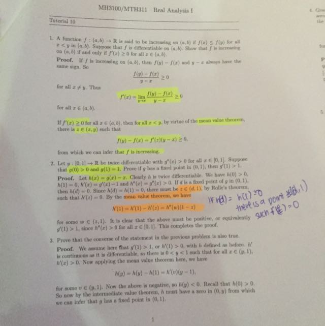 MH3100/MTH311 Real Analysis, Hobbies & Toys, Books & Magazines, Textbooks on Carousell