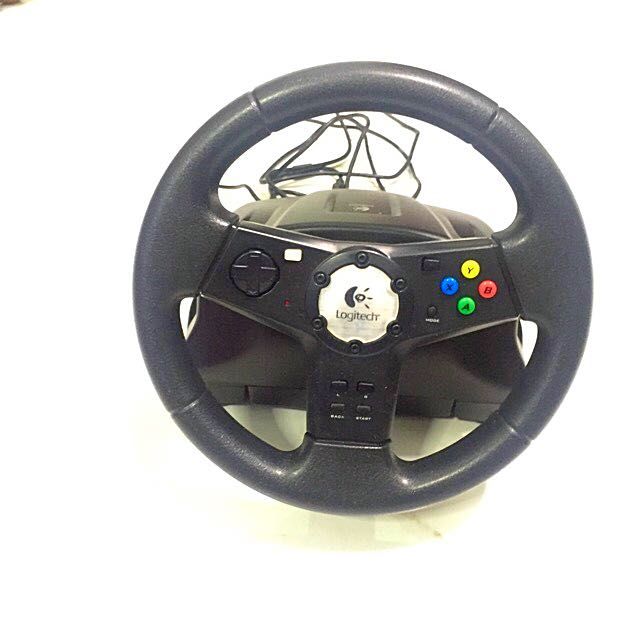 Vintage Xbox Original Driving simulator wheel by logitech, Video Gaming ...