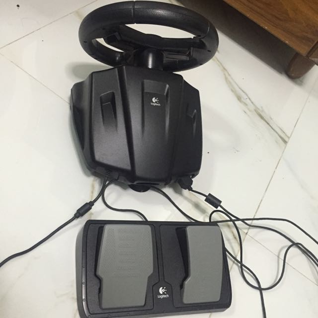 Vintage Xbox Original Driving simulator wheel by logitech, Video Gaming ...