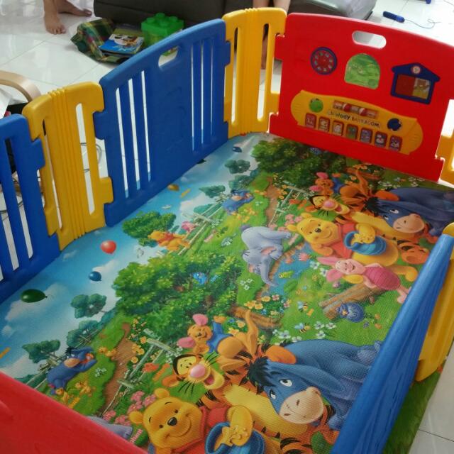 6 Panel Play Yard With 2 Activity Panels, Babies & Kids, Infant ...