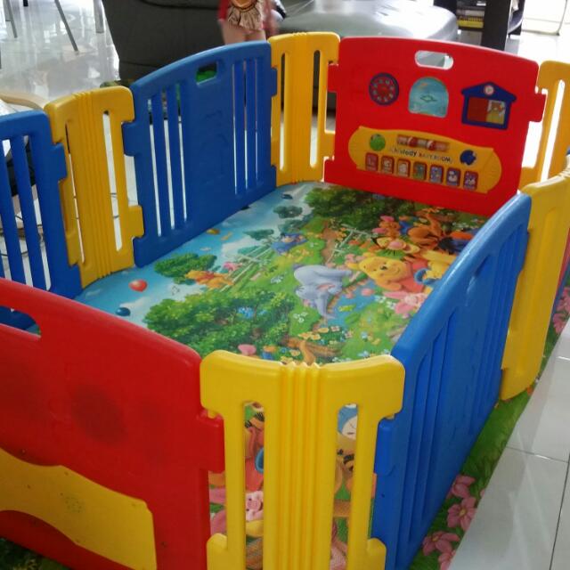 6 Panel Play Yard With 2 Activity Panels, Babies & Kids, Infant ...