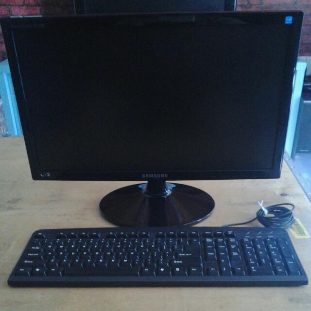 Samsung LED Monitor And Computer Keyboard, Health & Nutrition, Health ...