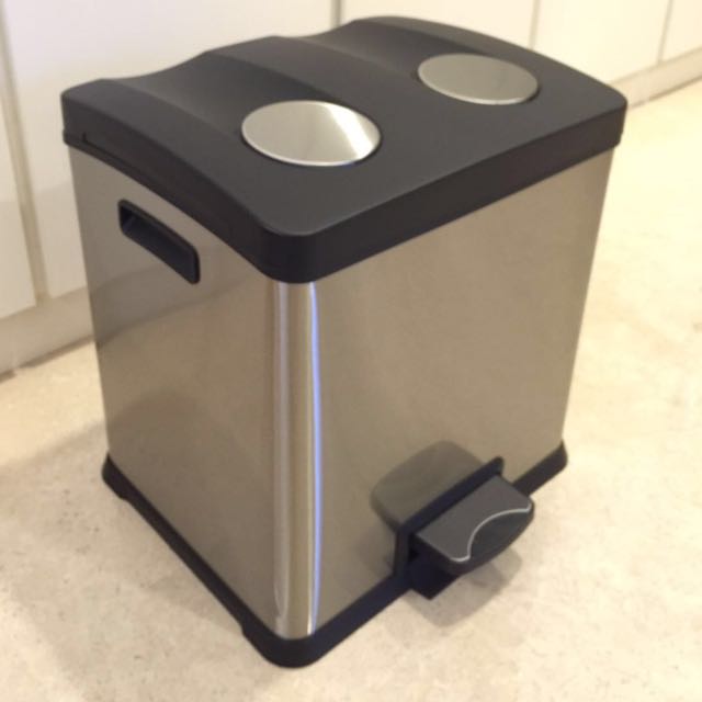 Soft Closing Double Bin Dustbin from Sia Huat 39cm (W) x 33cm (D) + 6cm ...