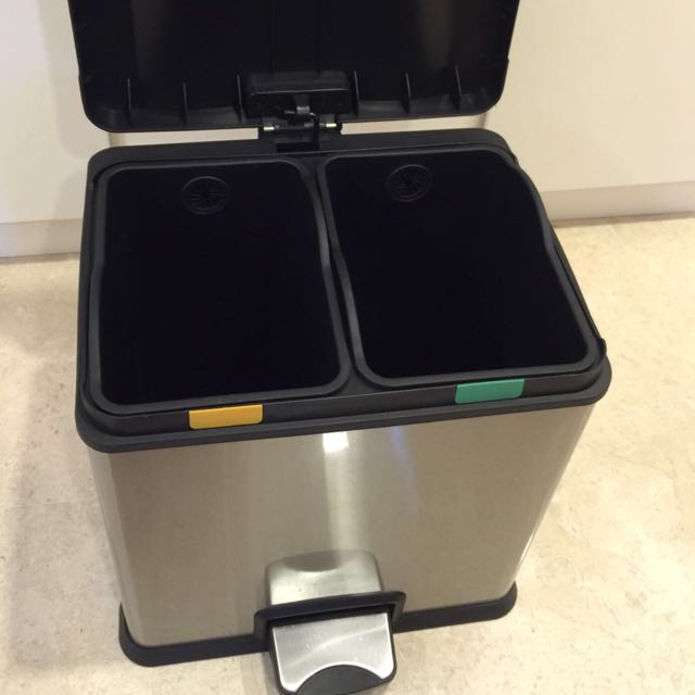 Soft Closing Double Bin Dustbin from Sia Huat 39cm (W) x 33cm (D) + 6cm ...