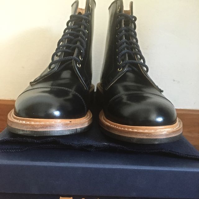 Tricker's Navy Shell Cordovan Boots, Men's Fashion, Footwear, Boots on Carousell