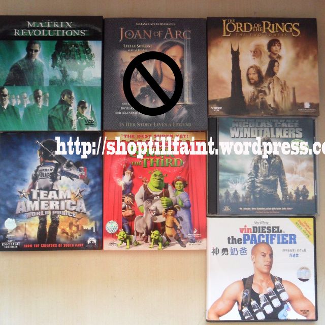 VCD MOVIE Matrix Revolutions, Windtalkers, Soldier, Casper, Hobbies ...