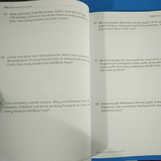 Primary 3 Mathematics Problem Sums Model Methods By Yee Fook Shiong ...