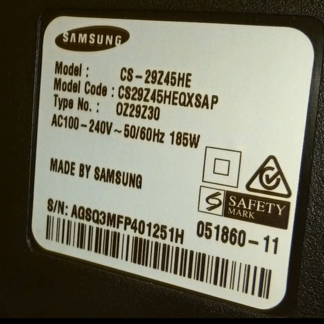 Samsung 29" CRT HDTV, TV & Home Appliances, Kitchen Appliances, Wine ...