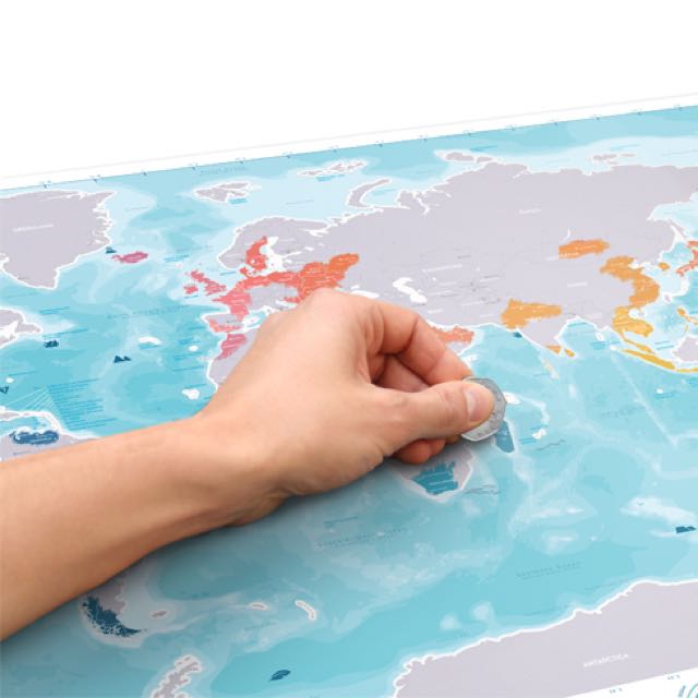 Original Scratchable Map Ocean Edition, Computers & Tech, Parts ...