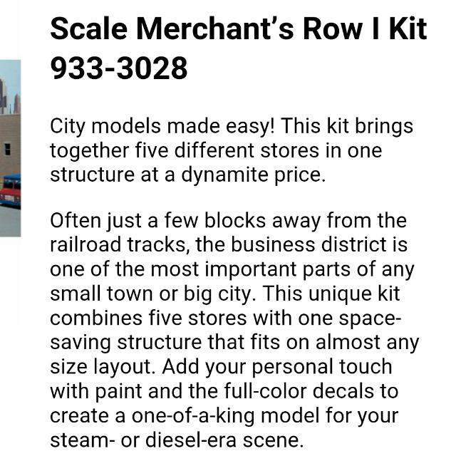 Walthers Cornerstine Series Merchants Row 1 HO Scale, Hobbies & Toys ...
