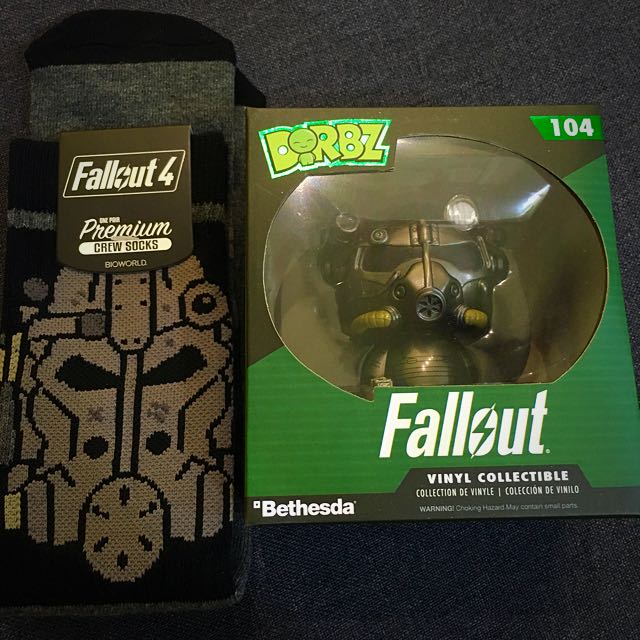 Fallout 4 Power Armor & Gas Mask Socks, Hobbies & Toys, Toys & Games on ...