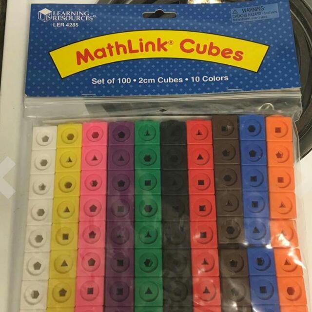 Learning Resources Math link Cubes, Hobbies & Toys, Toys & Games on ...
