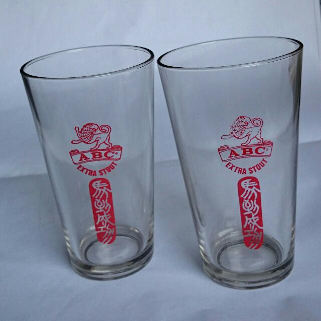 ABC Extra Stout Vintage Beer Glass, Hobbies & Toys, Memorabilia ...