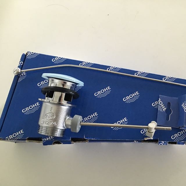 BN Grohe Pop-up Basin Waste Set, Furniture & Home Living, Bathroom ...