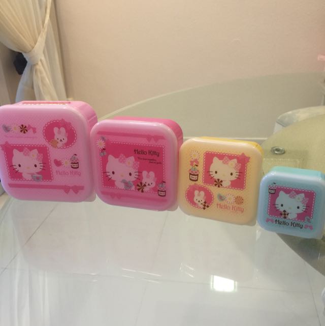 Hello Kitty Plastic Containers, Furniture & Home Living, Home ...