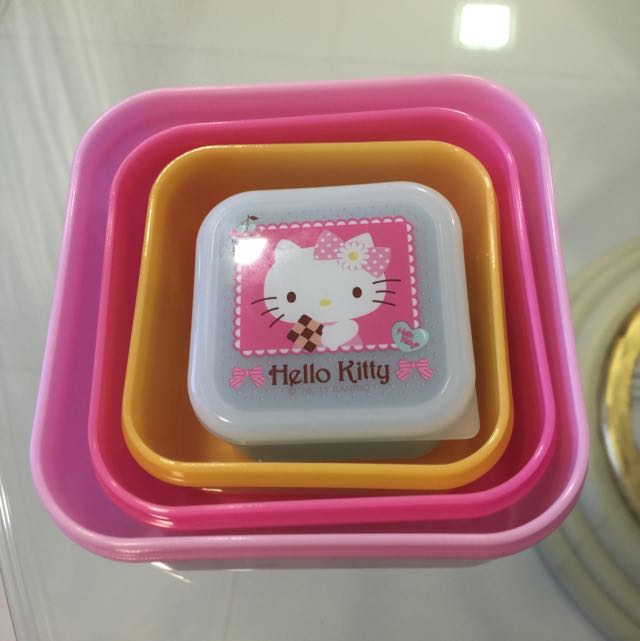 Hello Kitty Plastic Containers, Furniture & Home Living, Home ...