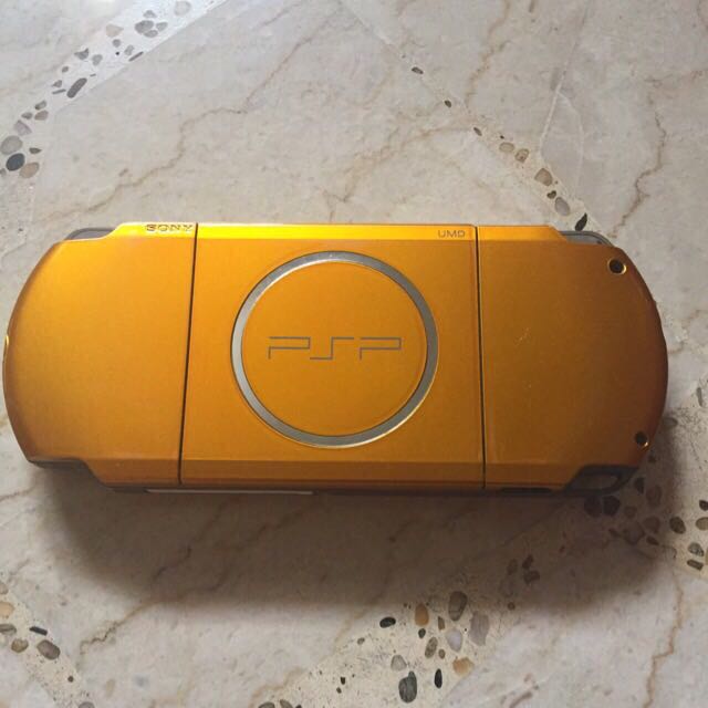 Modded Bright Yellow PSP 3000, Hobbies & Toys, Toys & Games on Carousell