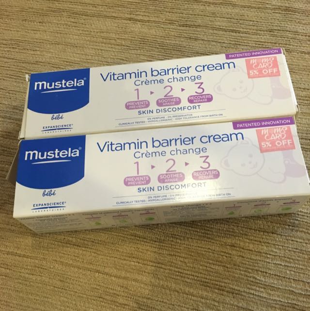 Mustela Vitamin Barrier Cream (Diaper Cream), Babies & Kids, Maternity ...