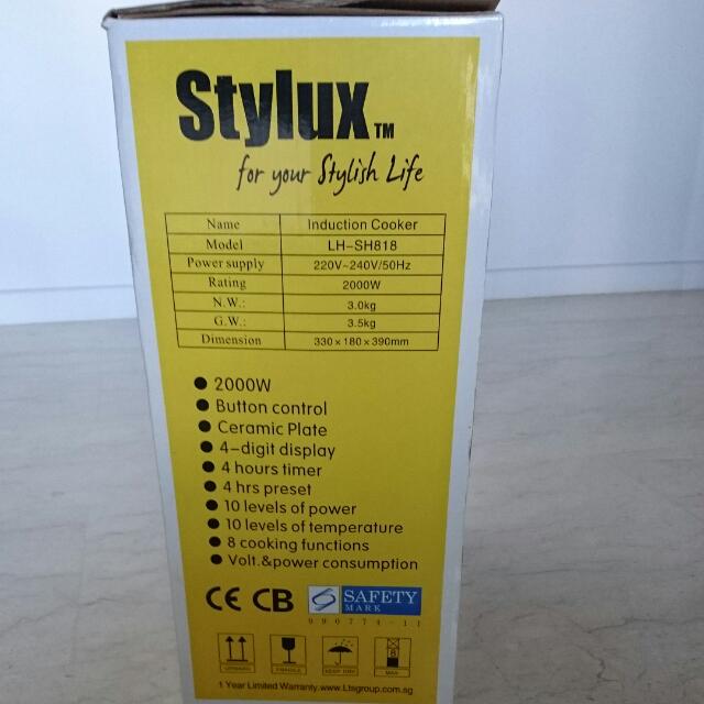 Stylux Induction Cooker With Stockpot And Glass Cover, TV & Home Appliances, Kitchen Appliances ...