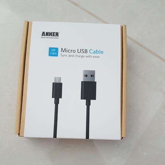 anker micro usb cable 180cm, Computers & Tech, Parts & Accessories ...