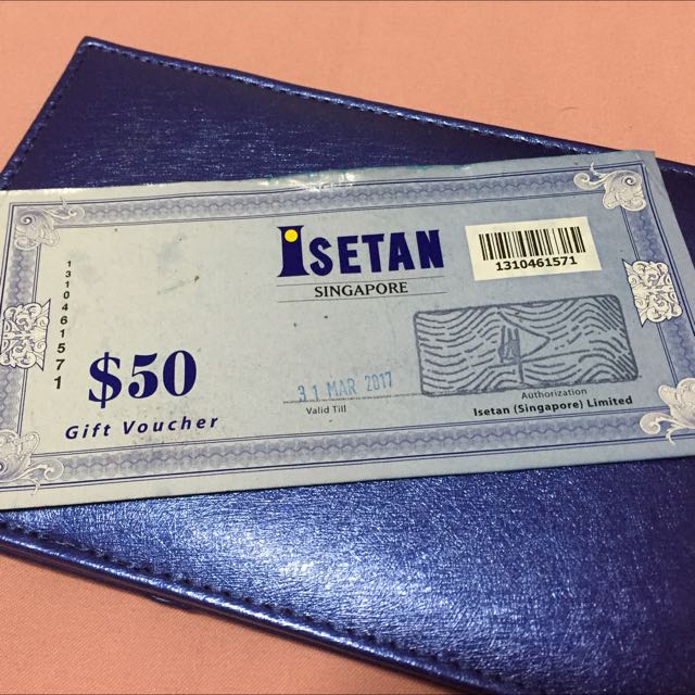 Isetan $50 Voucher, Women's Fashion, Bags & Wallets, Wallets & Card ...