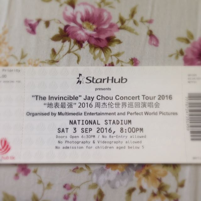 Jay Chou 'Invincible' World Tour Ticket, Tickets & Vouchers, Event ...