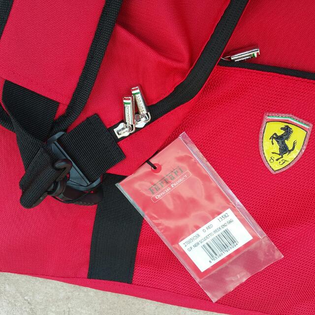 scuderia ferrari f1 tifosi cavallino weekend gym overnight carryall ...