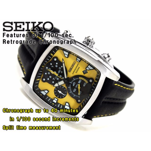 Seiko Retrograde Chronograph Men's Sports Watch SPC035P1 SPC035P SPC035 ...