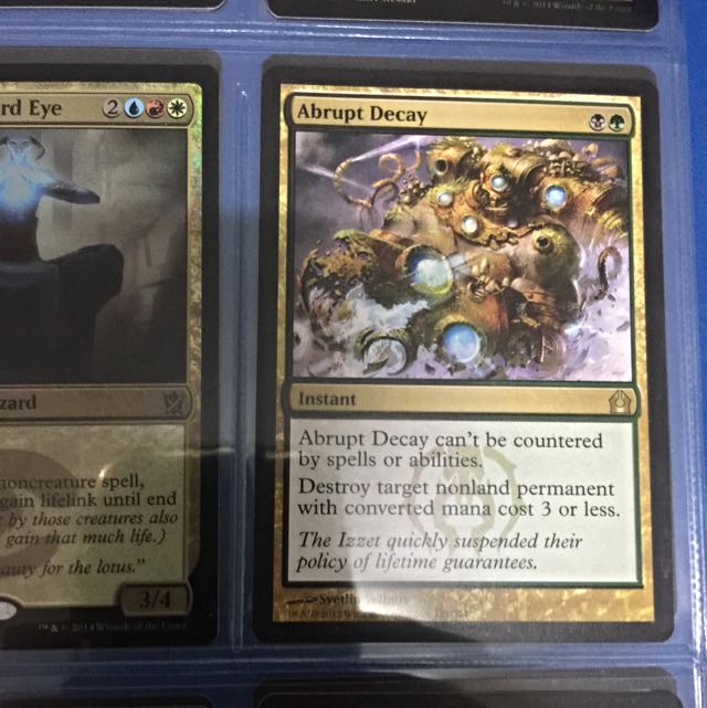 MTG Abrupt Decay, Hobbies & Toys, Toys & Games on Carousell