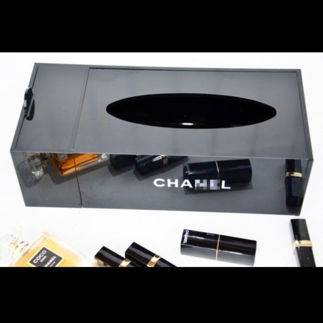 Chanel Tissue Box with side compartments, Health & Beauty on Carousell