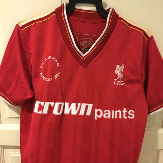 Liverpool FC 1986 FA Cup Wembley Final Jersey (From Anfield Stadium ...