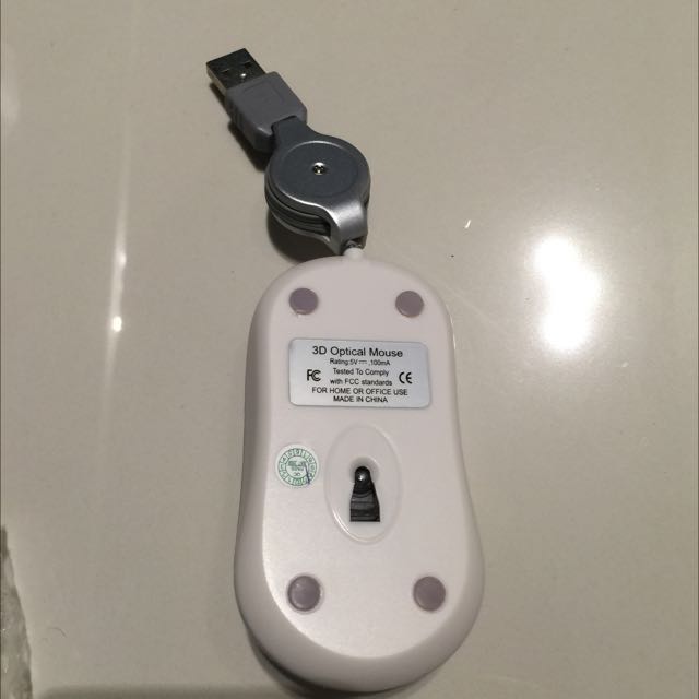 USB Retractable Optical Mouse, Computers & Tech, Parts & Accessories ...